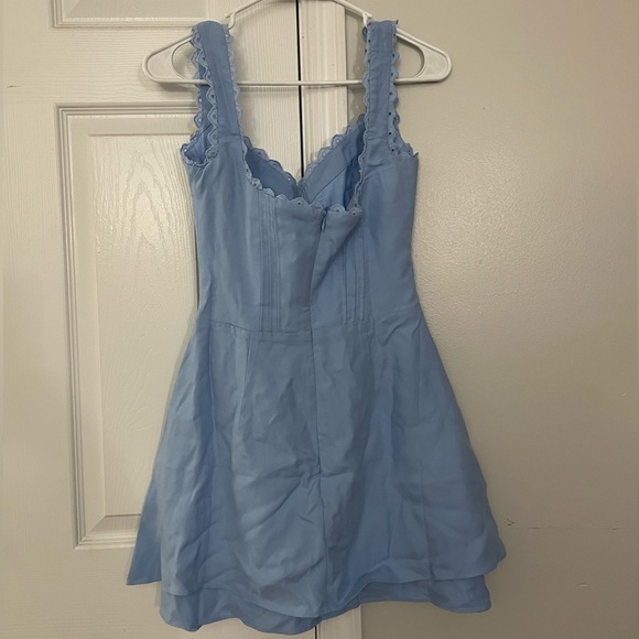 House of CB | Dresses | House Of Cb Tilly Blue Pin Tuck Mini Dress ...